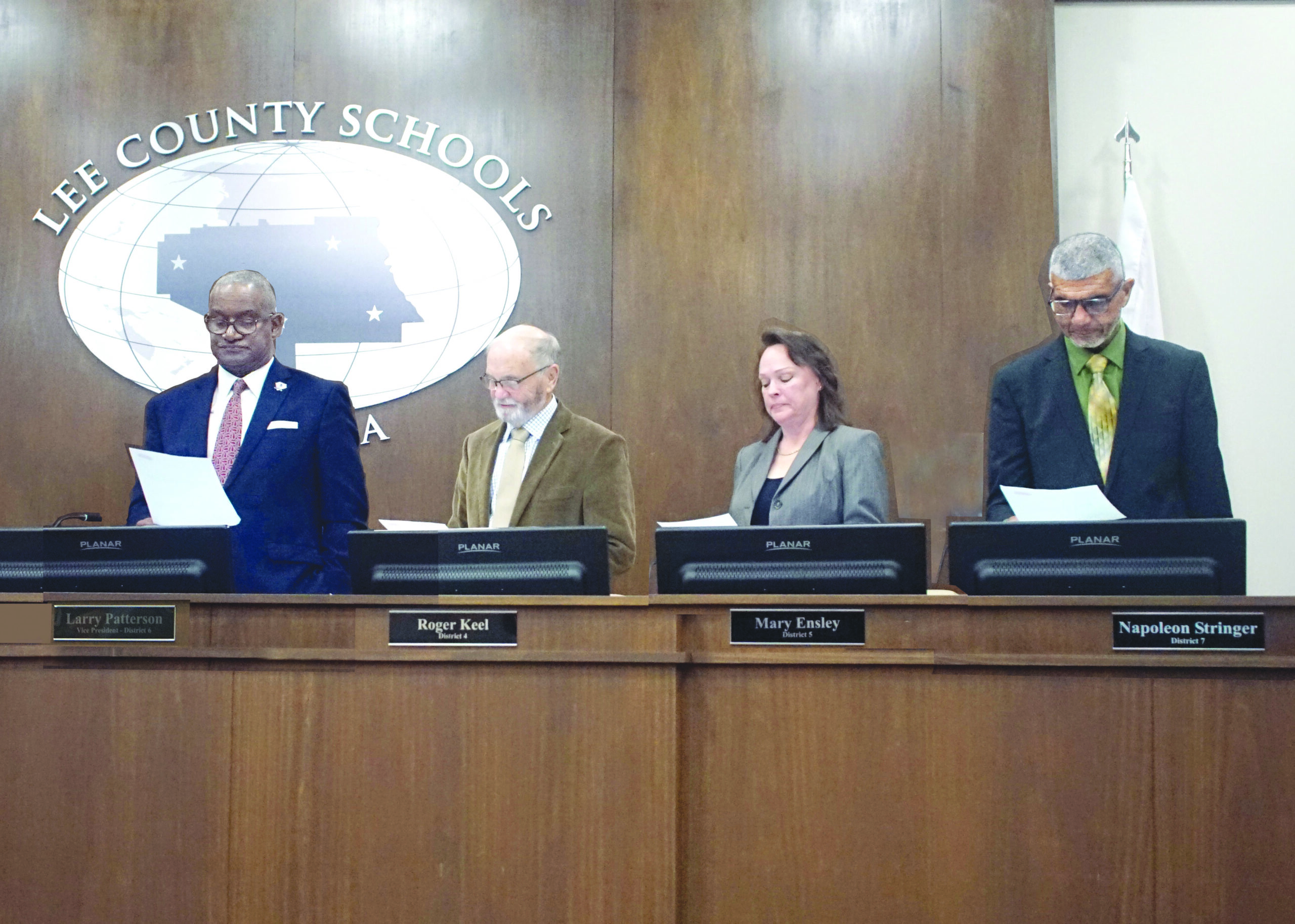 Four sworn in for another term on Lee County Schools Board - The Observer